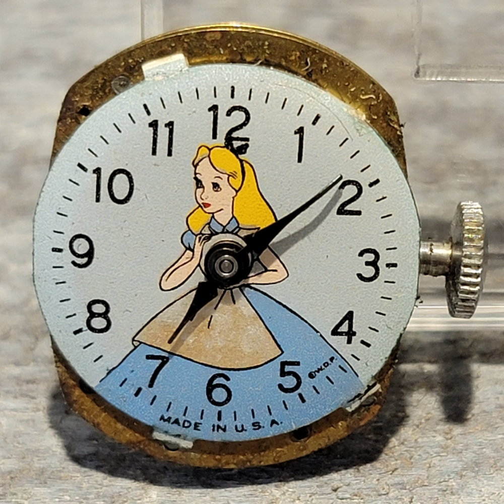 1960s Disney Alice In Wonderland Us Time Unisex Wrist… - Gem